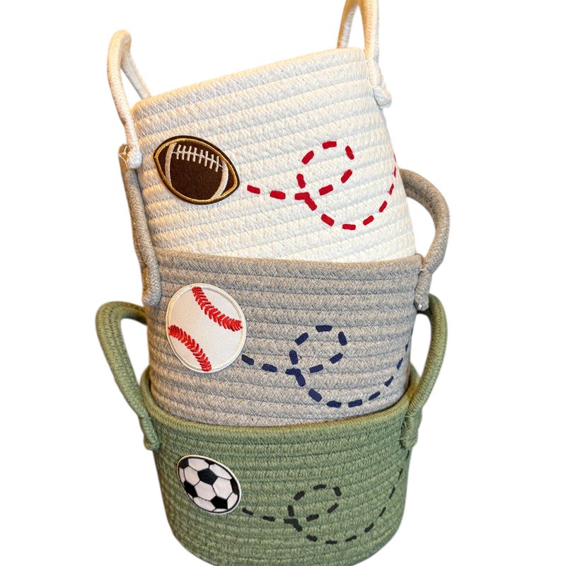 Baseball Storage Baskets - Etsy