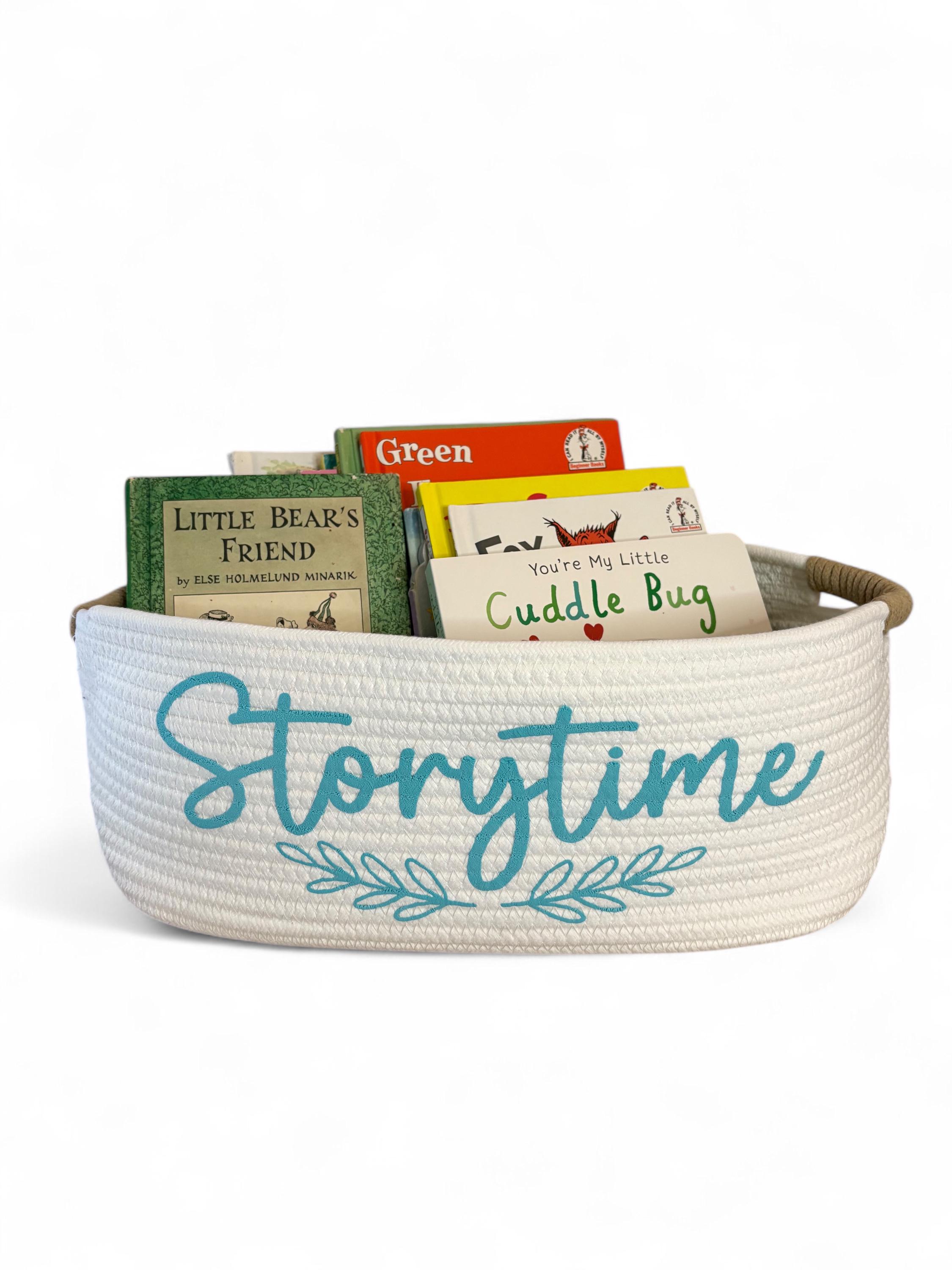 Storytime Basket for Baby Shower Gift Basket for Books for Baby Boy or ...