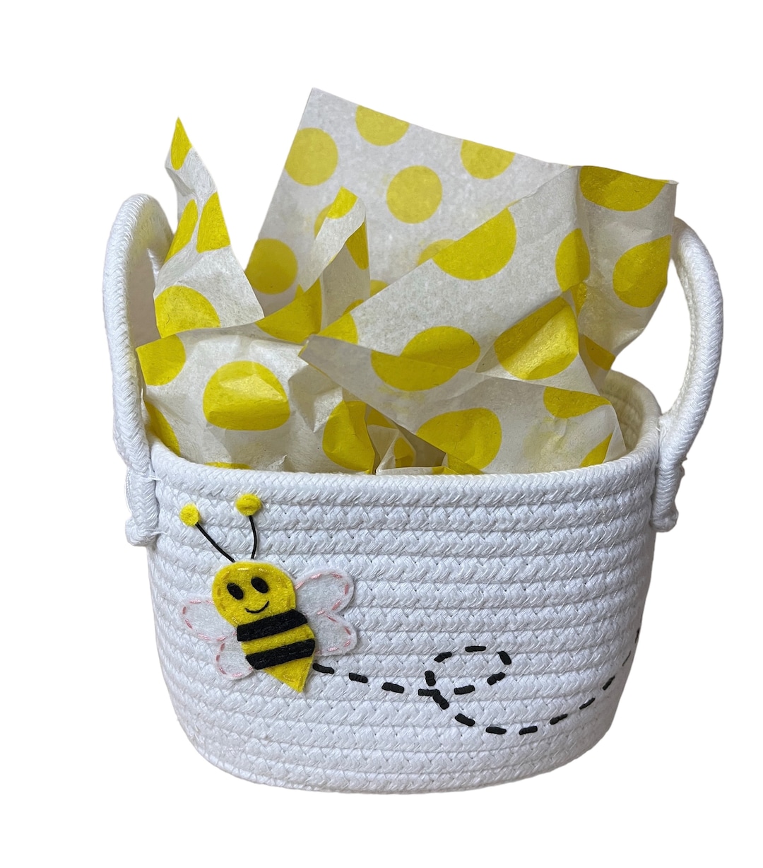 Bumblebee BABY Gift Basket Cute Mini Baby Gift Basket WHITE - Etsy