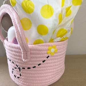 Bumblebee BABY Gift Basket Cute Mini Baby Gift Basket - WHITE YELLOW ...