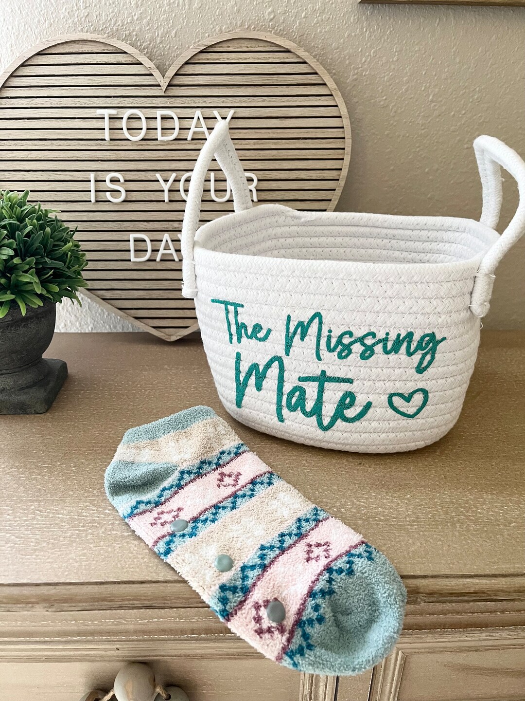 Funny Gift, the Missing Mate Sock Basket, New Mom Gift, Cute Funny ...
