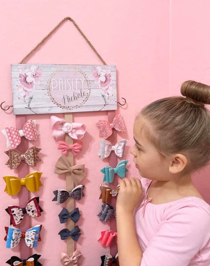 Deer Hair Bow Holder Personalized Hair Bow Holder Blush | Etsy