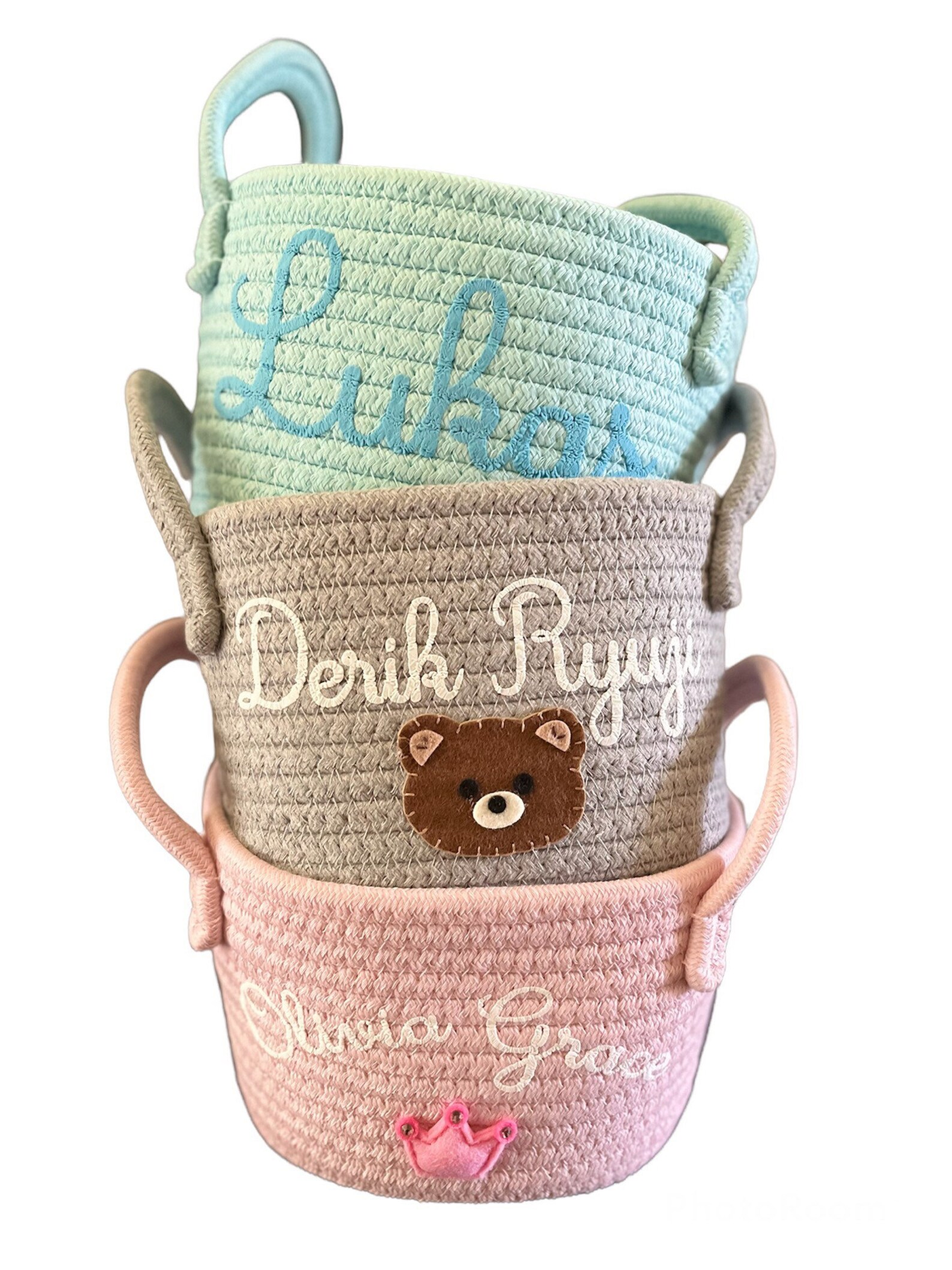 Baby Gift Basket Personalized Cute Basket Baby Shower Gift - Etsy