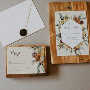 JUNE - Rustic Fall Wedding Invitation Suite, Wedding Invitation ...