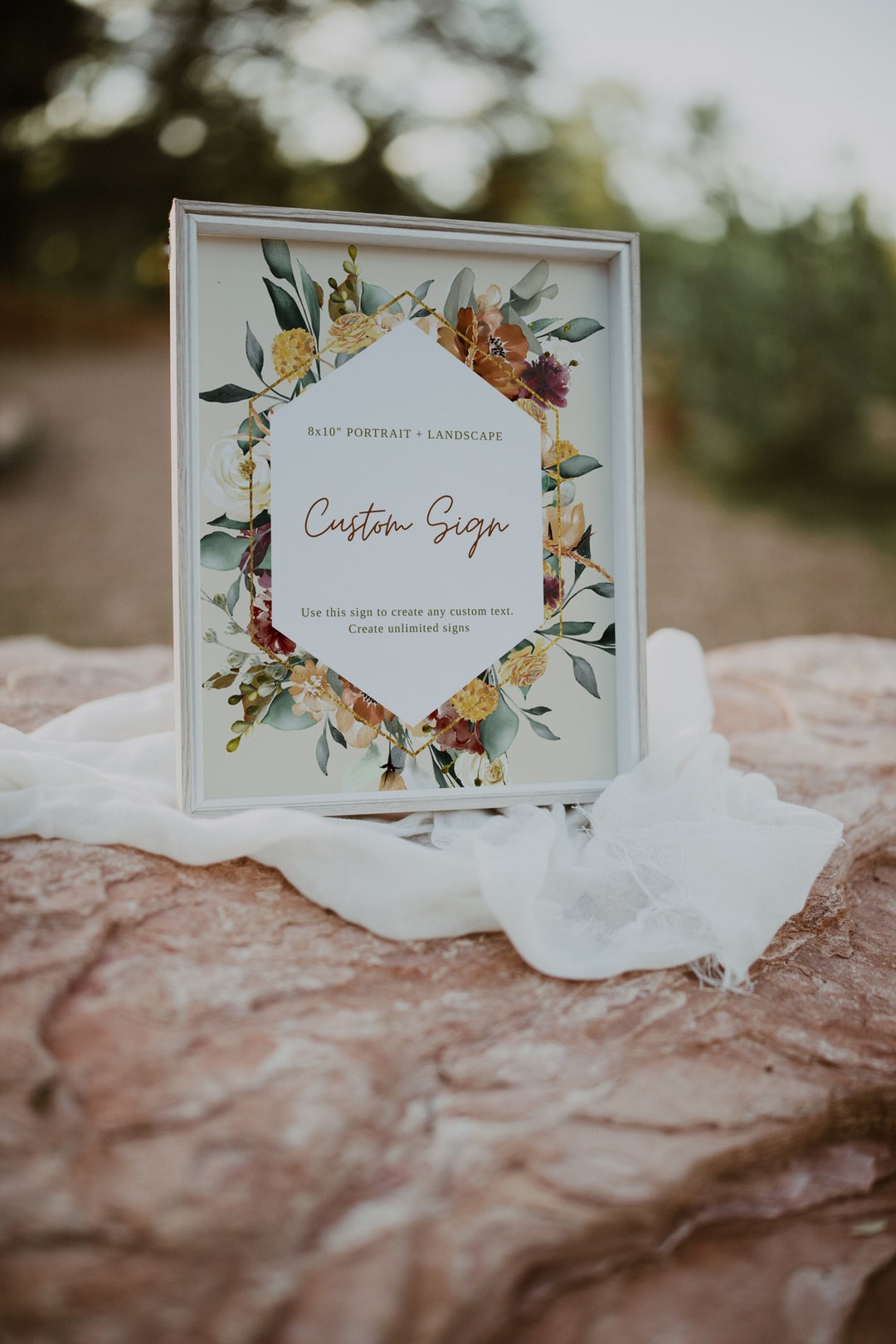 JUNE - Rustic Fall Wedding Custom Sign, Wedding Sign Template, Instant ...