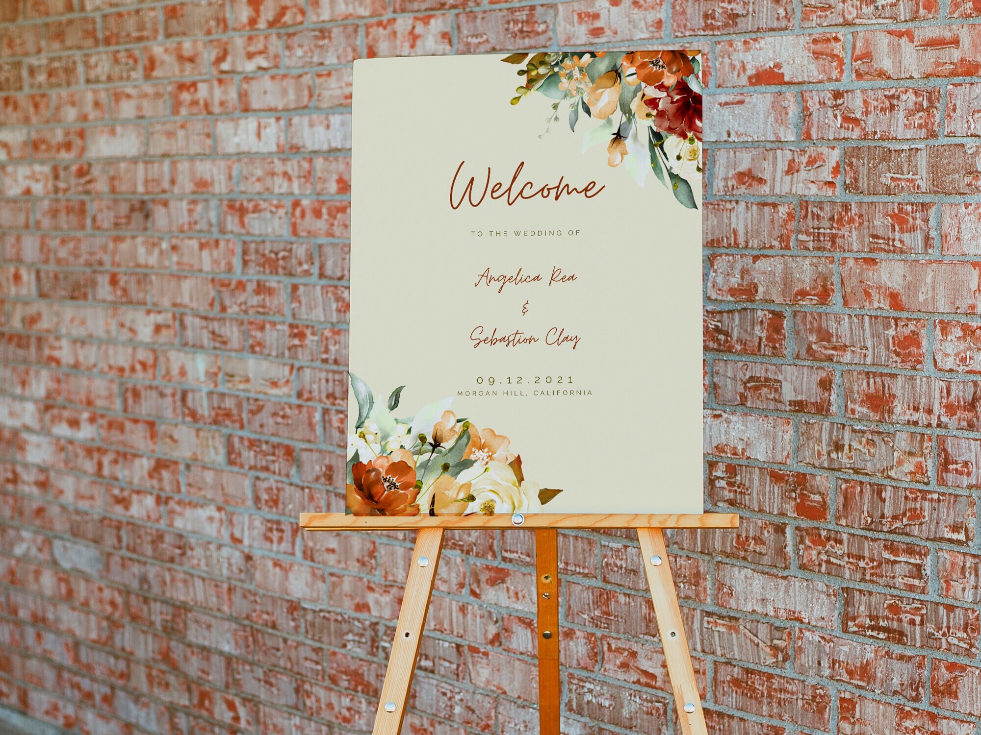 JUNIPER Boho Fall Wedding Welcome Sign Wedding Template | Etsy