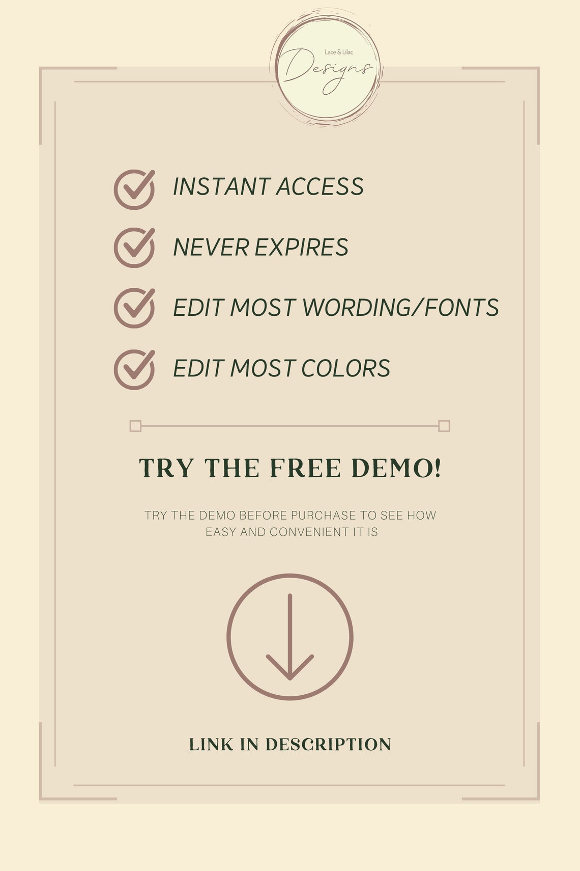 NORAH Minimalist Custom Wedding Sign, Modern Wedding Template, Instant ...