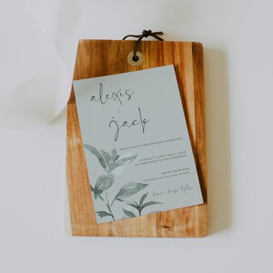 MYRA - Sage Green Wedding Invitation Bundle, Greenery With Sage ...