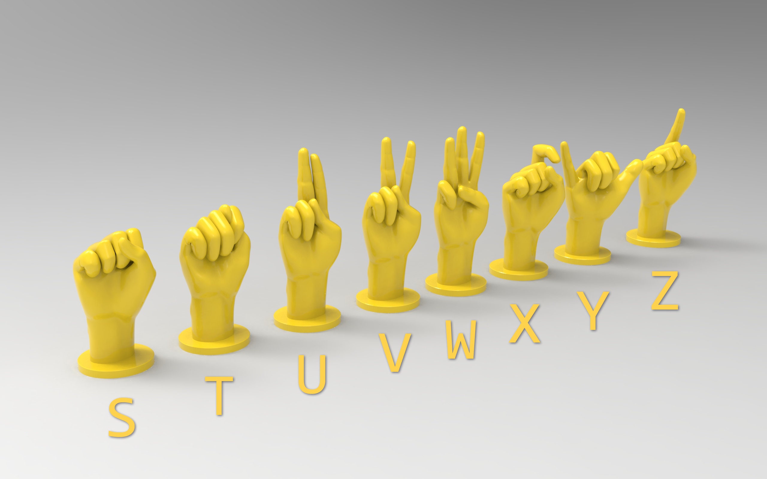 Full ASL Letters Whole ASL Alphabet Sign Language | Etsy