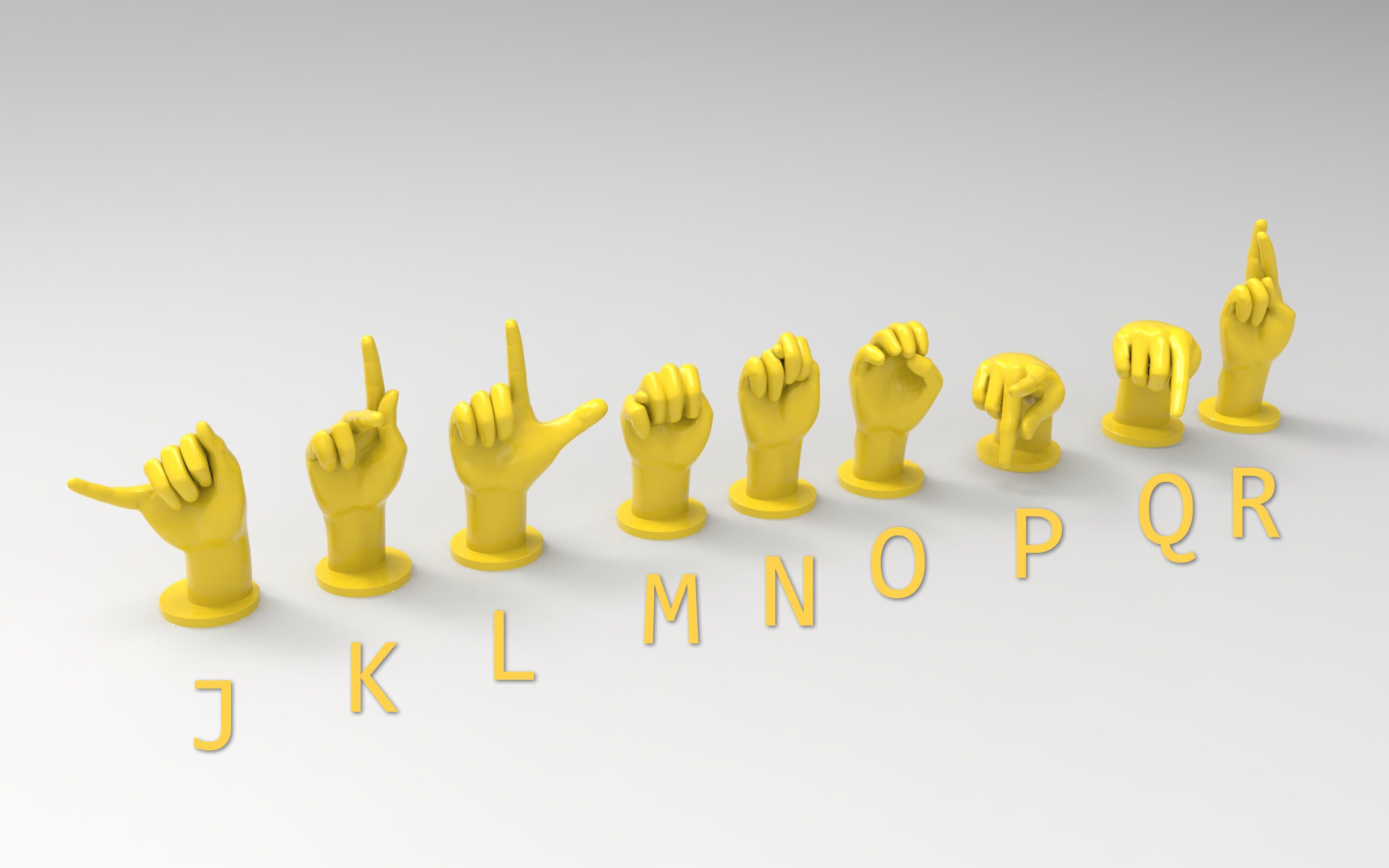 Full ASL Letters Whole ASL Alphabet Sign Language | Etsy