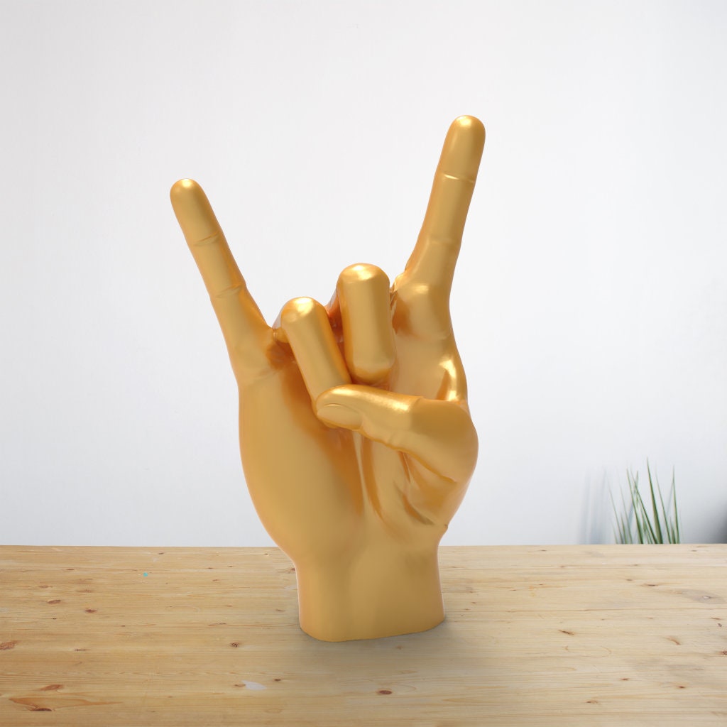 Metal Hand Metal Sign Metal Hand Sign Hand Figurine | Etsy