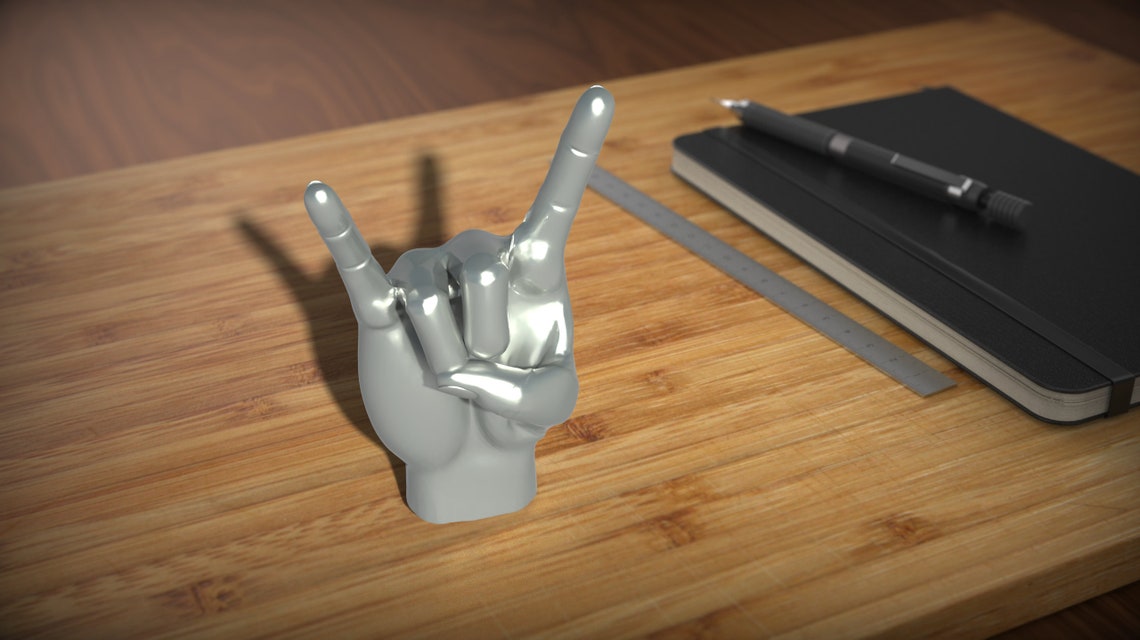 Metal Hand Metal Sign Metal Hand Sign Hand Figurine - Etsy