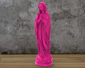 Silver Virgin Mary Statue - Etsy