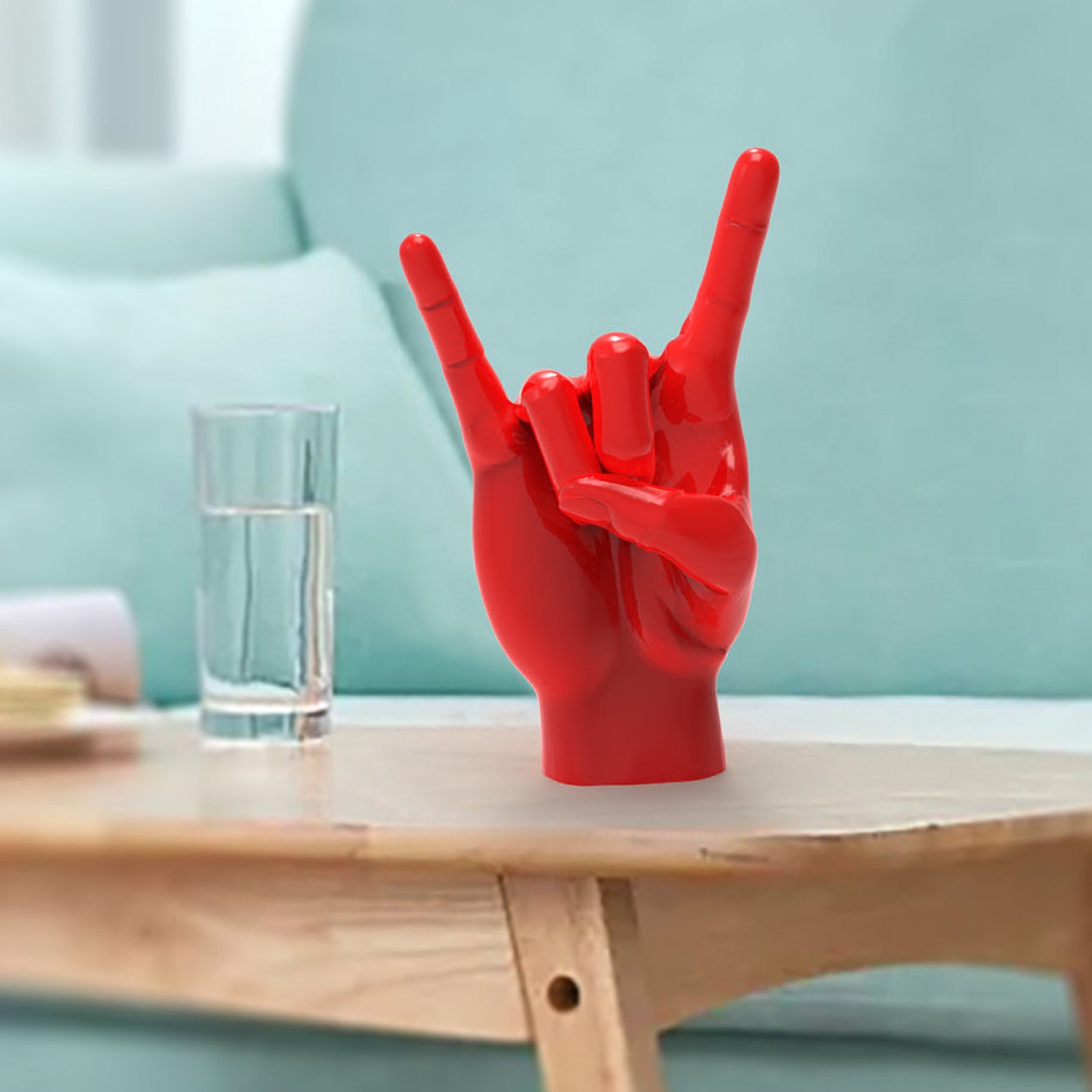 Metal Hand Metal Sign Metal Hand Sign Hand Figurine - Etsy