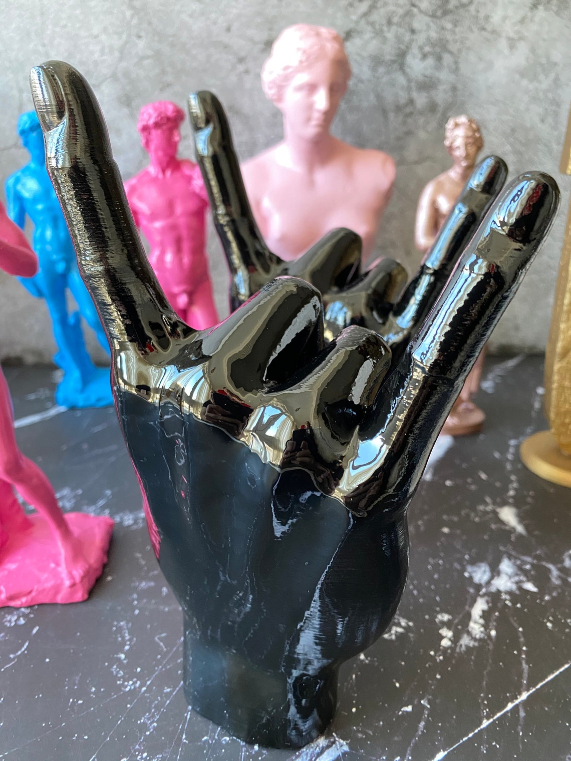 Metal Hand Metal Sign Metal Hand Sign Hand Figurine - Etsy