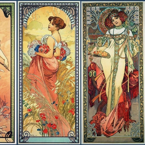 Moët and Chandon by Mucha Cross Stitch Pattern Pdf Format | Etsy