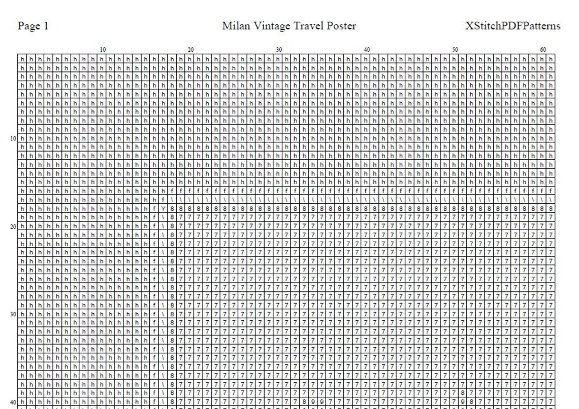 Milan Cross Stitch Pattern Pdf Format - Etsy
