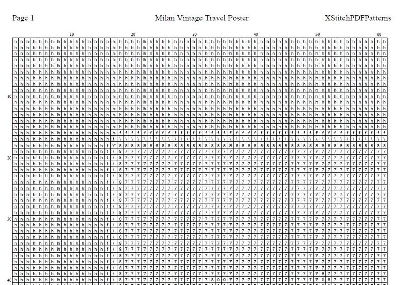 Milan Cross Stitch Pattern Pdf Format - Etsy