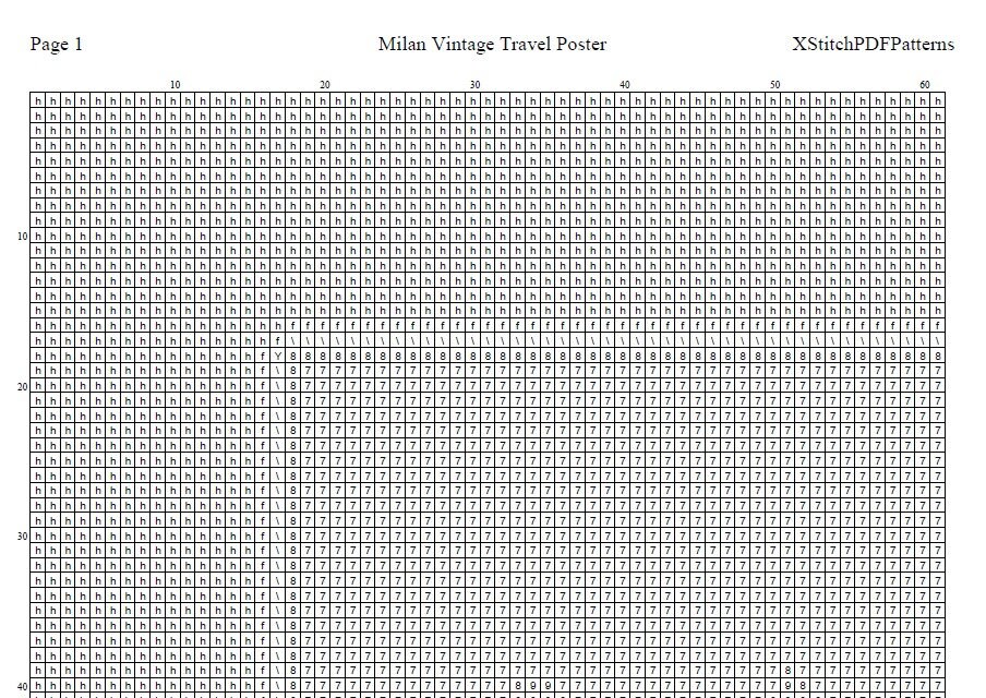 Milan Cross Stitch Pattern Pdf Format - Etsy