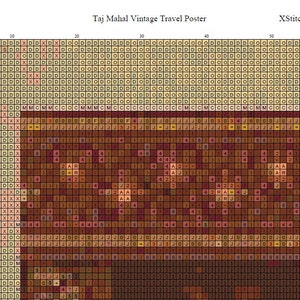 Taj Mahal Cross Stitch Pattern Pdf Format - Etsy