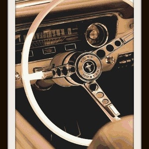 Ford Mustang Wheel Cross Stitch Pattern Pdf Format - Etsy