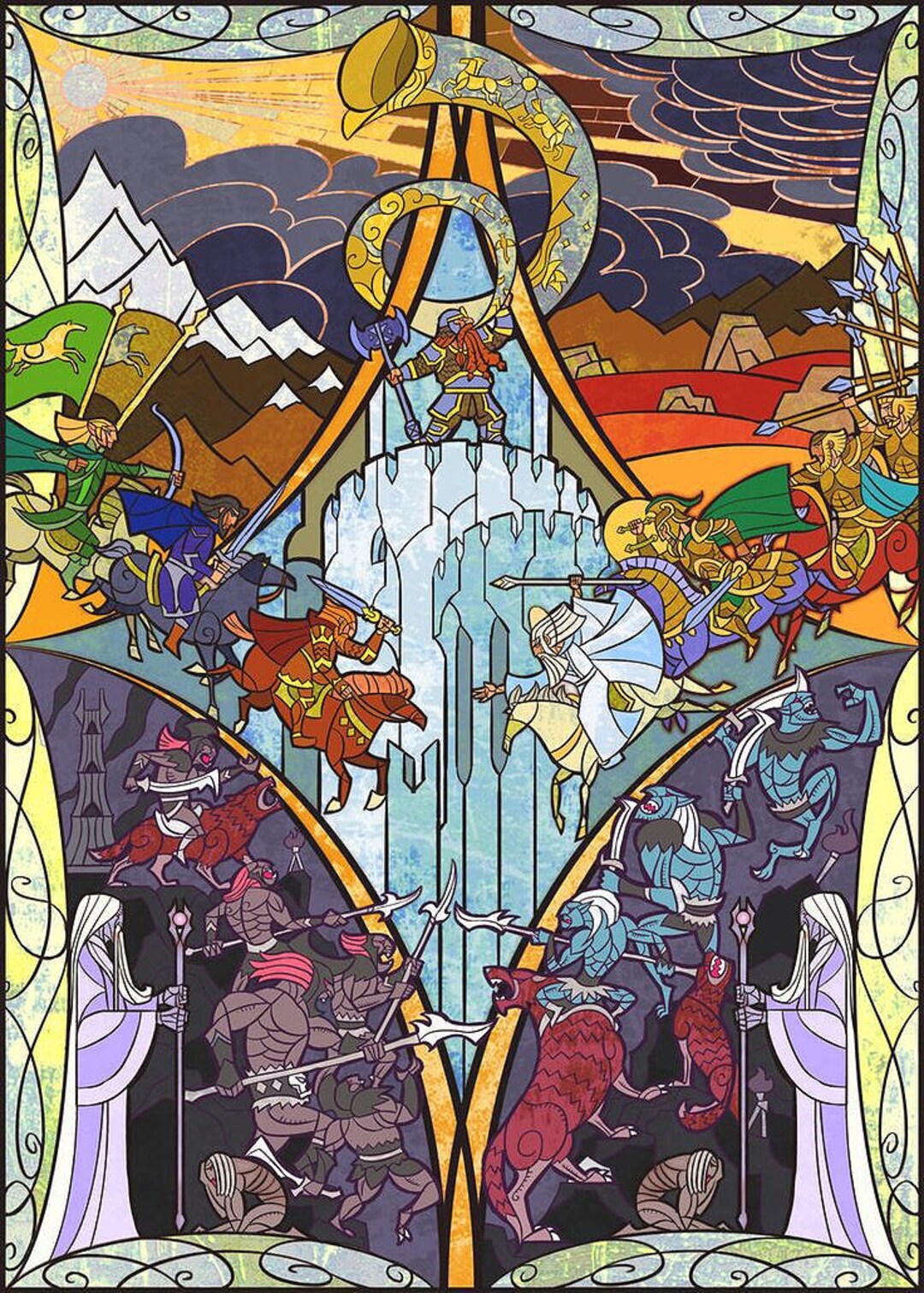 LOTR the Horn of King Helm Sounded Cross Stitch Pattern Pdf Format - Etsy