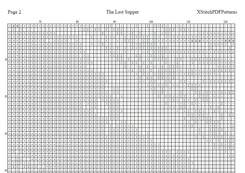 The Last Supper Cross Stitch Pattern Pdf Format - Etsy