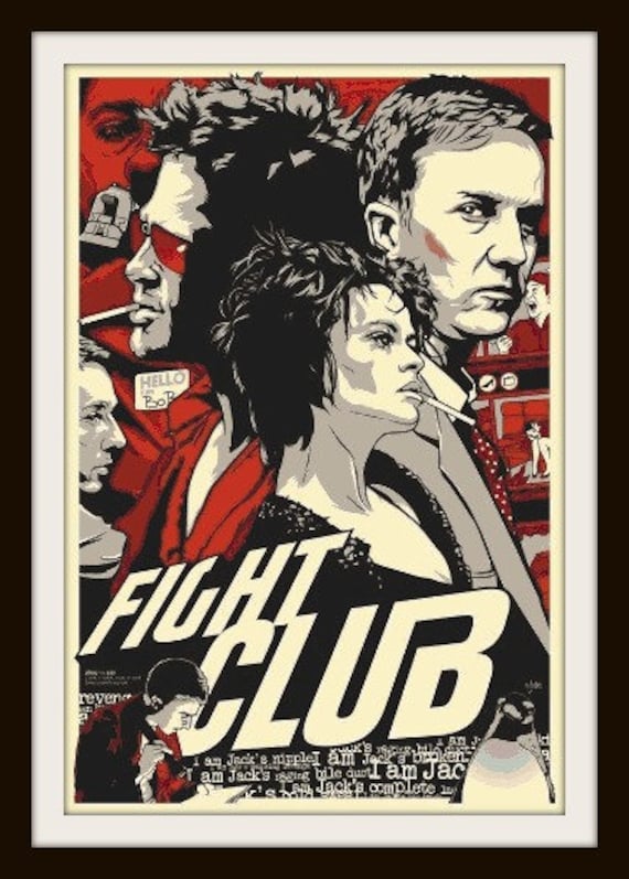 Fight Club Vintage Movie Poster Music & Movie Posters Prints etna.com.pe