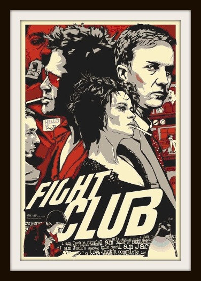 Fight Club Cross Stitch Pattern Pdf Format - Etsy