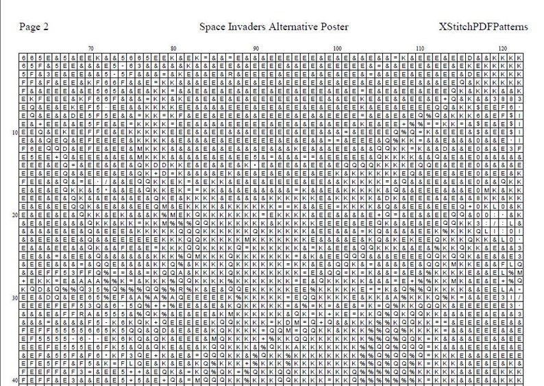 Space Invaders Cross Stitch Pattern - Etsy