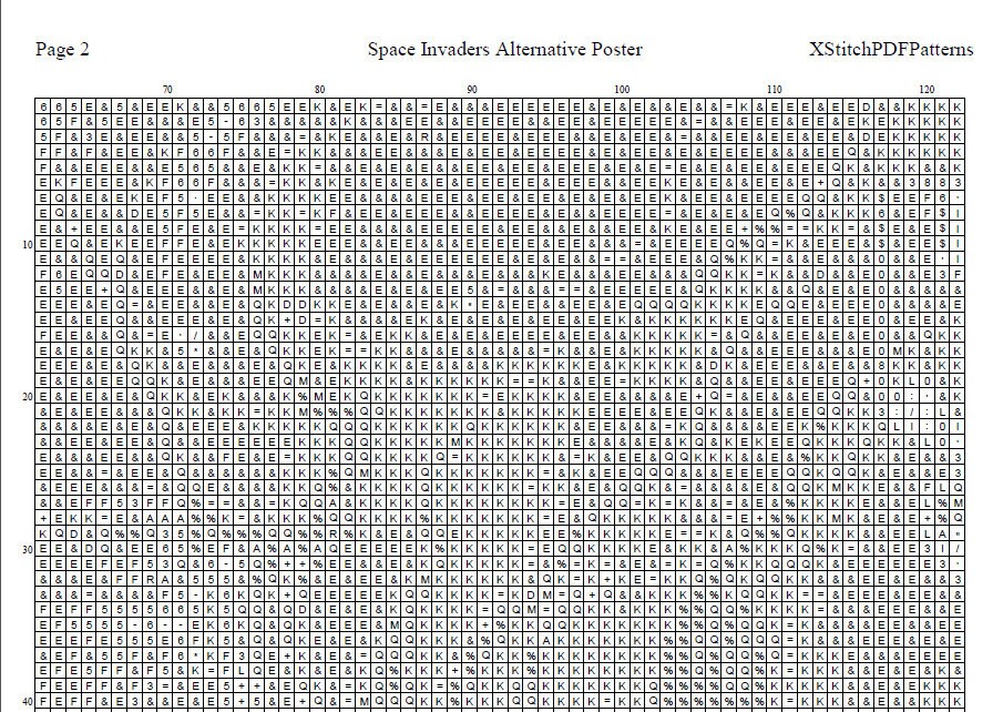 Space Invaders Cross Stitch Pattern - Etsy