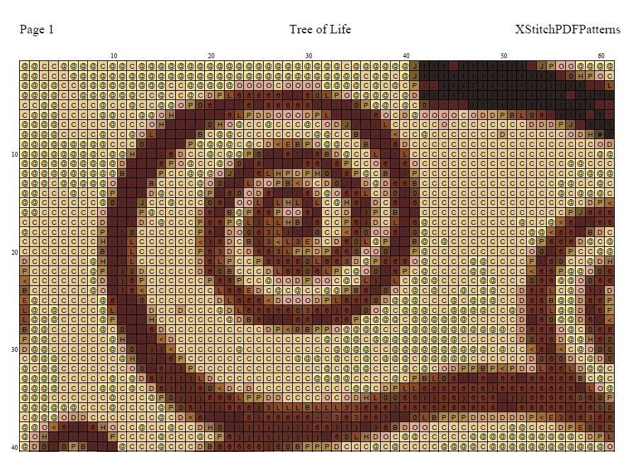Tree of Life Cross Stitch Pattern Pdf Format - Etsy