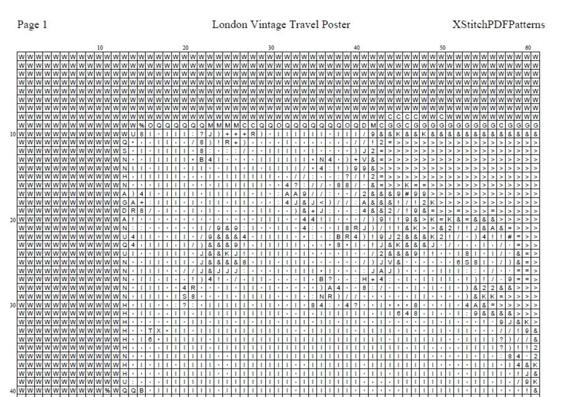 London Cross Stitch Pattern Pdf Format - Etsy