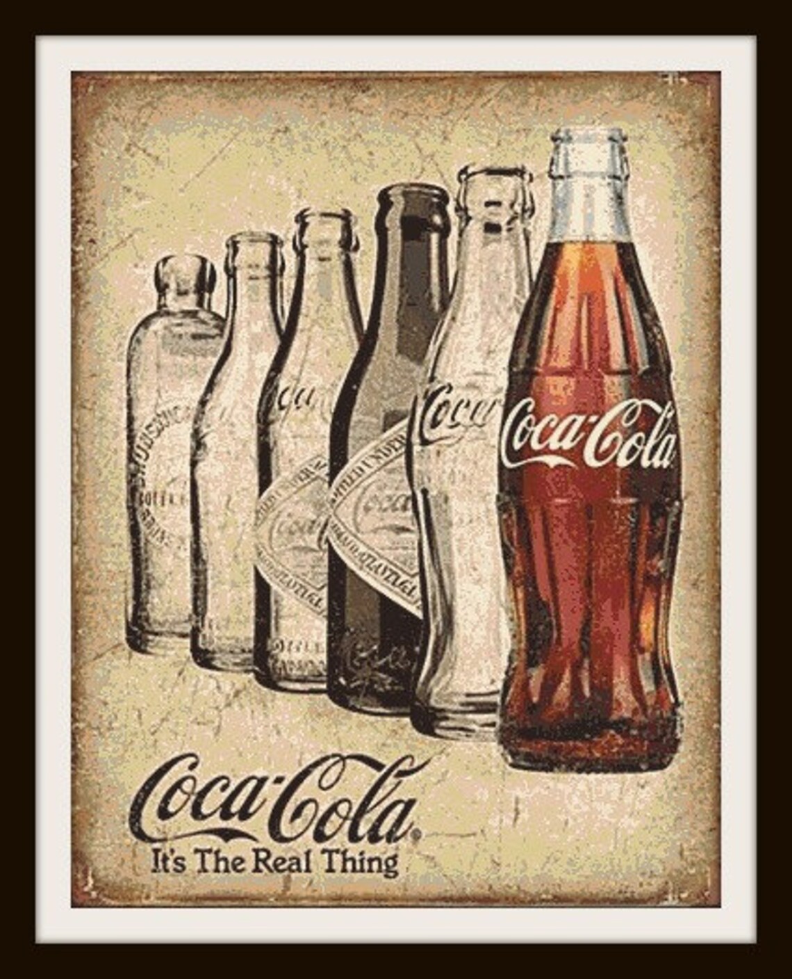 Coca-cola II Cross Stitch Pattern Pdf Format - Etsy