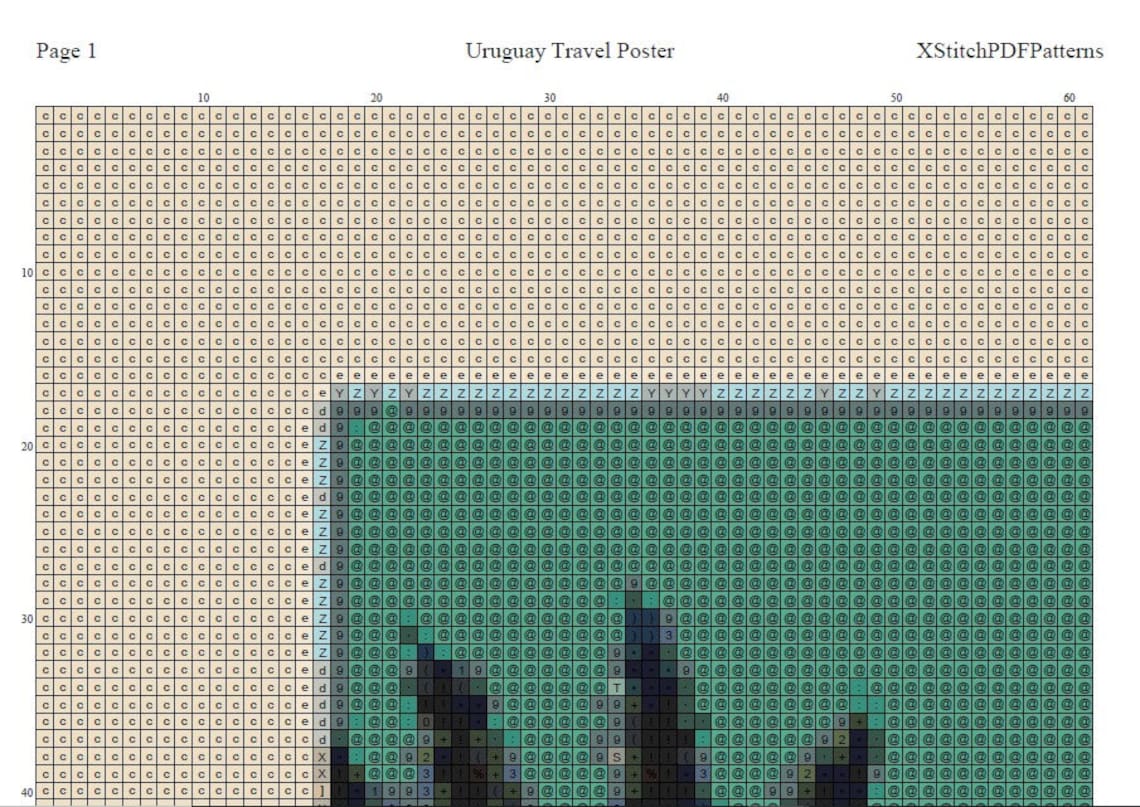 Uruguay Cross Stitch Pattern Pdf Format - Etsy