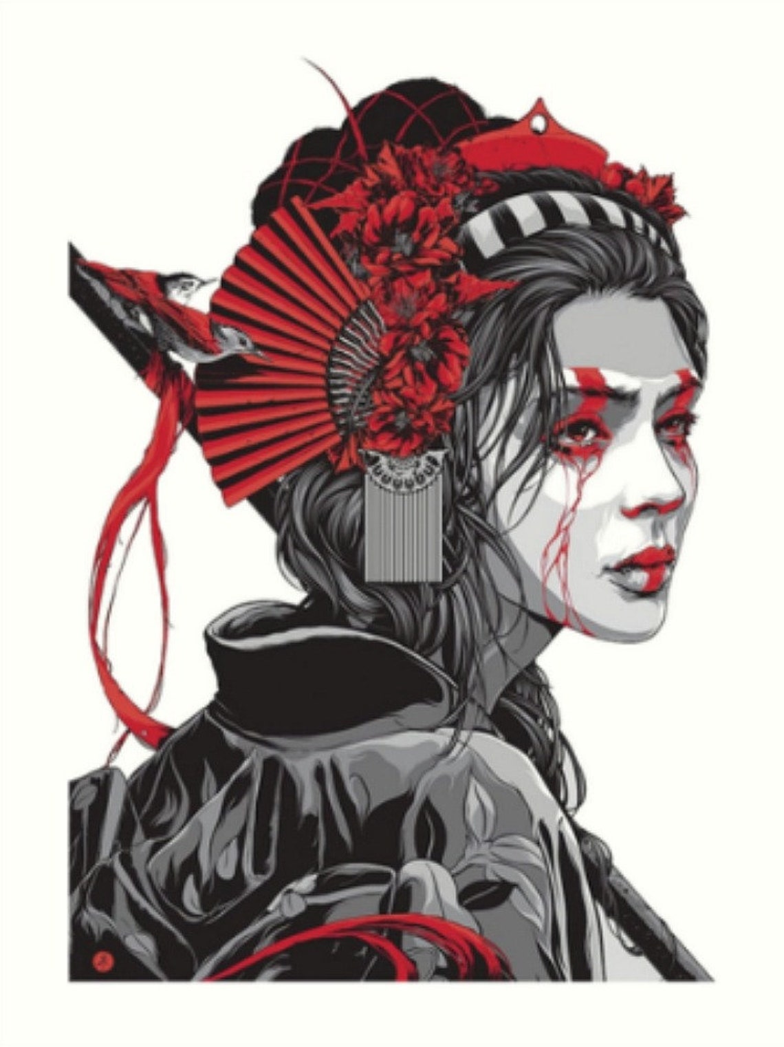 Female Samurai Cross Stitch Pattern Pdf Format | Etsy