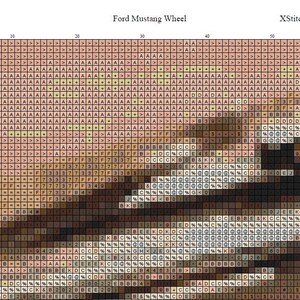 Ford Mustang Wheel Cross Stitch Pattern Pdf Format - Etsy