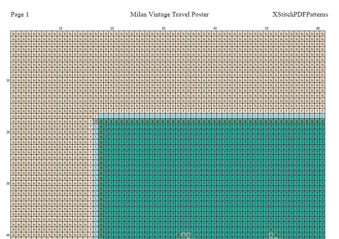 Milan Cross Stitch Pattern Pdf Format - Etsy
