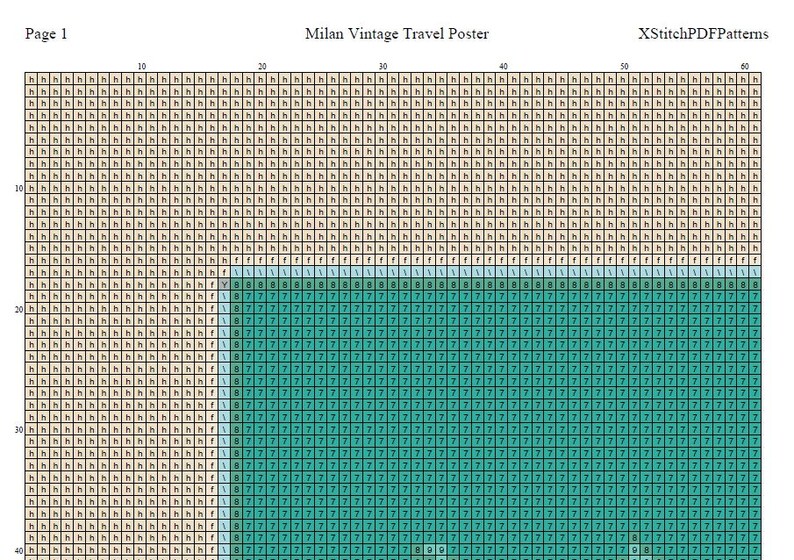 Milan Cross Stitch Pattern Pdf Format - Etsy
