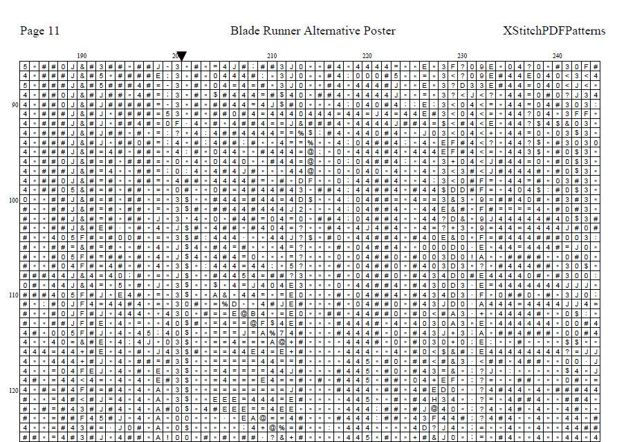 Blade Runner Cross Stitch Pattern Pdf Format - Etsy