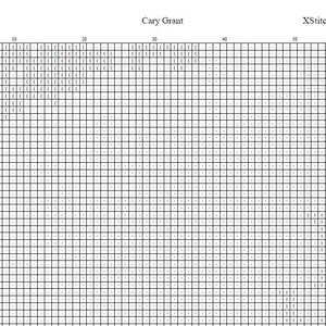 Cary Grant Cross Stitch Pattern Pdf Format | Etsy