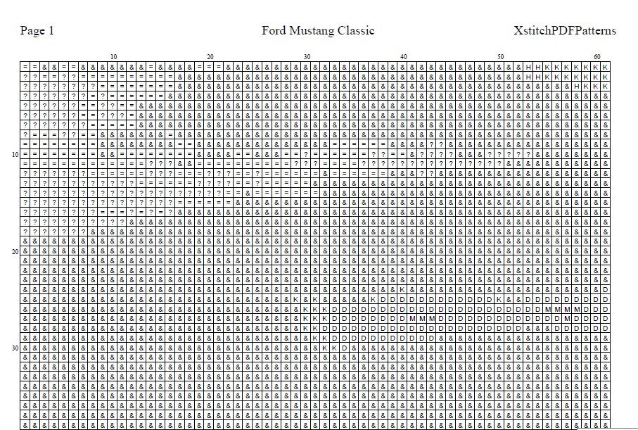 Ford Mustang Boss 429 Cross Stitch Pattern Pdf Format - Etsy