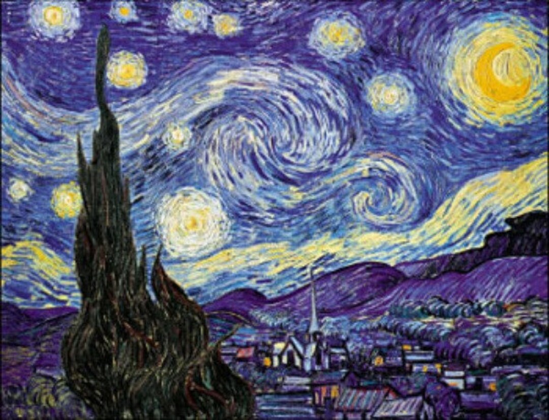 Starry Night Cross Stitch Pattern Pdf Format - Etsy