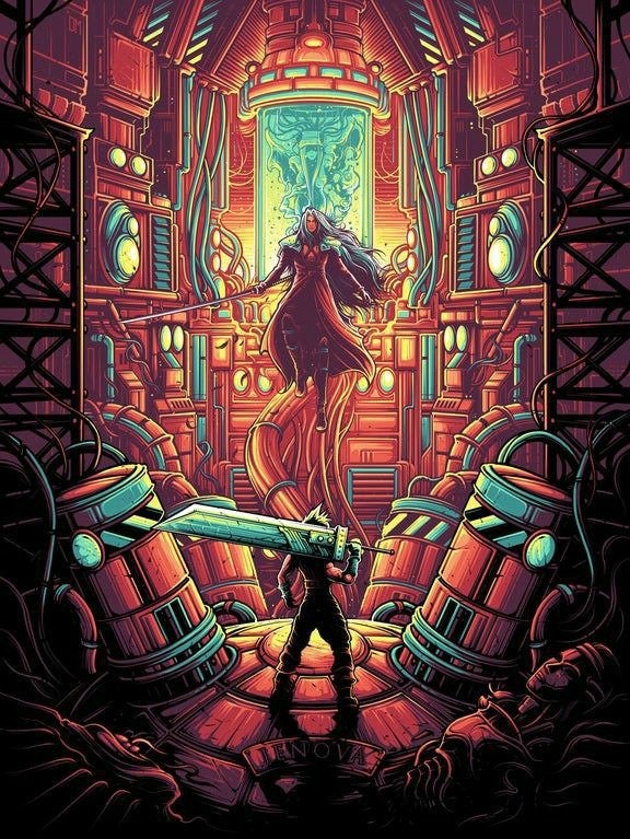 Final Fantasy VII Sephiroth & Jenova Cross Stitch Pattern Pdf Format - Etsy