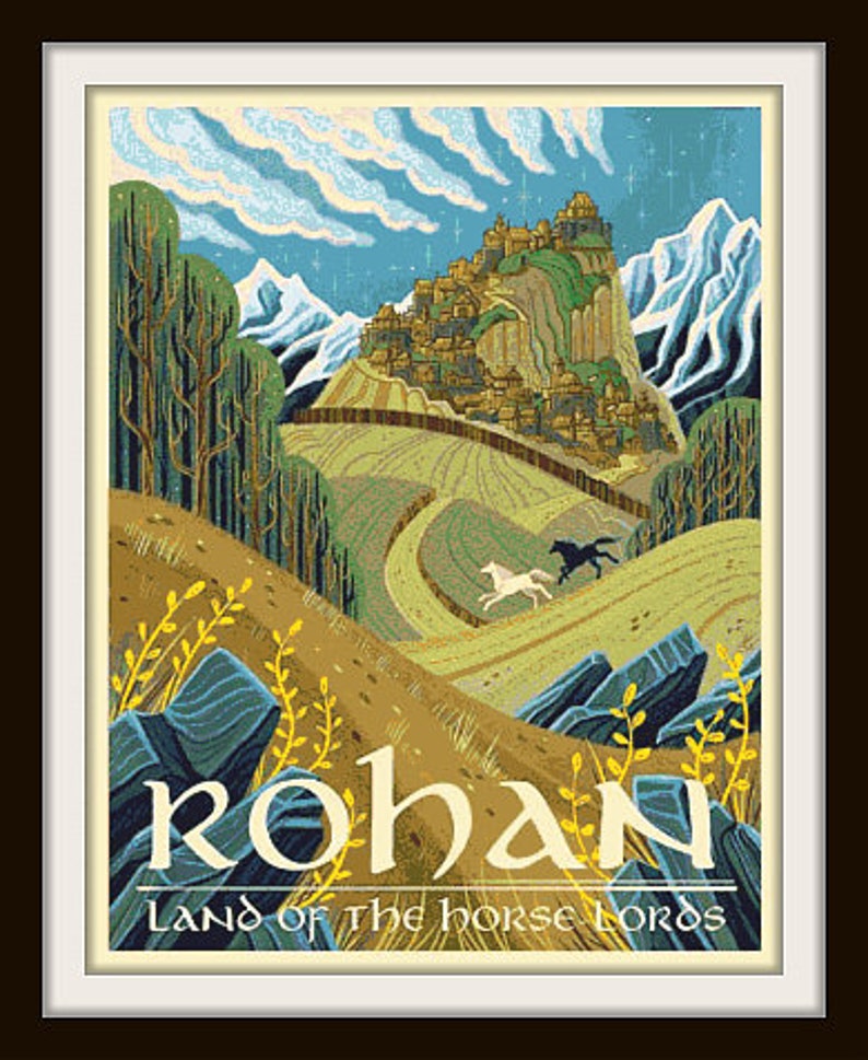 LOTR Rohan Cross Stitch Pattern Pdf Format - Etsy