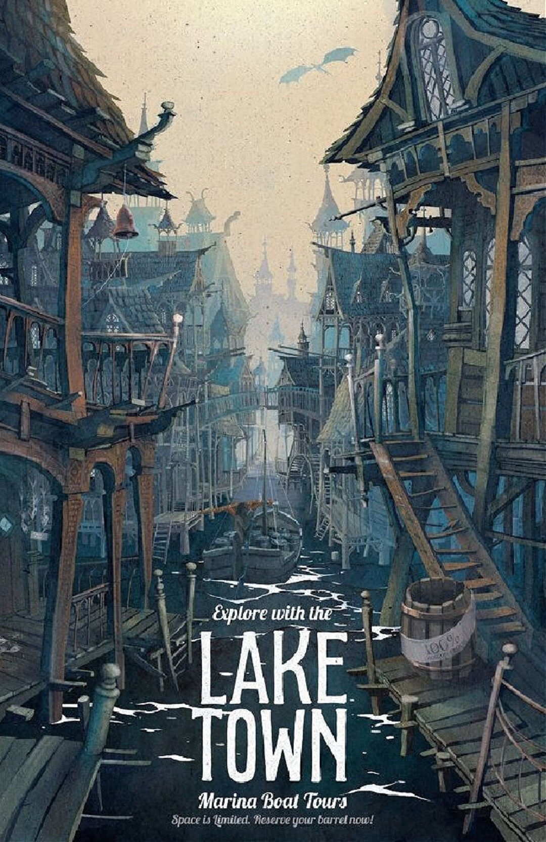 The Hobbit Welcome to Lake Town Cross Stitch Pattern Pdf Format - Etsy