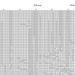 Robocop Cross Stitch Pattern Pdf Format - Etsy