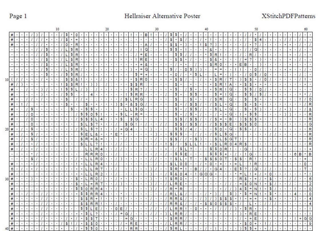 Pinhead Cross Stitch Pattern Pdf Format - Etsy