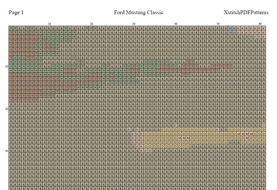 Ford Mustang Boss 429 Cross Stitch Pattern Pdf Format - Etsy