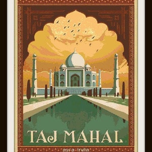 Taj Mahal Cross Stitch Pattern Pdf Format - Etsy